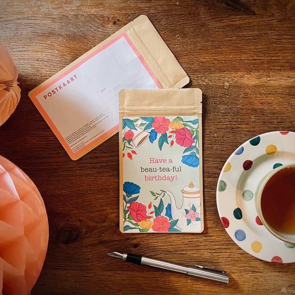 Theekaart - Have a Beau-Tea-Ful Birthday! | Peddler