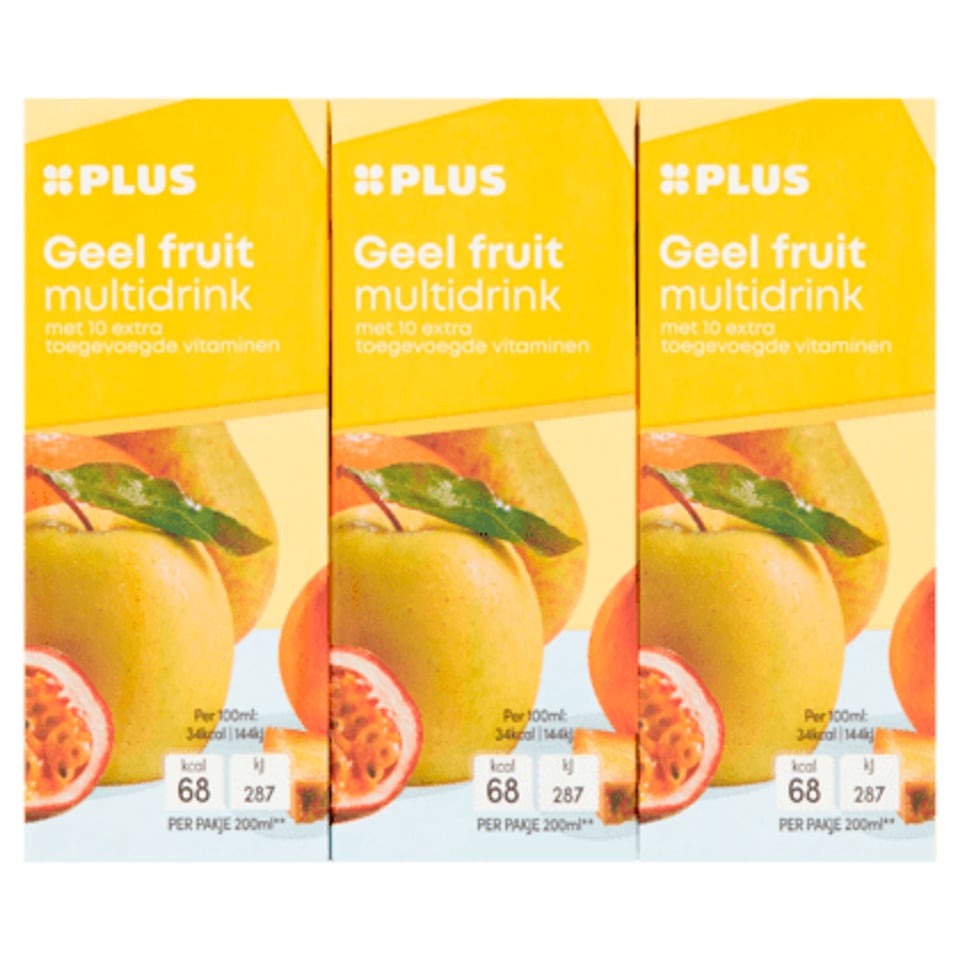 PLUS Multi Drink Gele Vrucht Light 6x200 Ml | Peddler